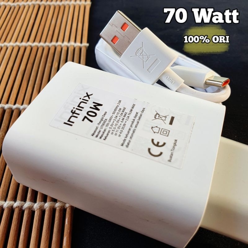 Jual Charger Infinix 70W Copotan HP Note 40 pro || Tecno Pova 6 pro ...