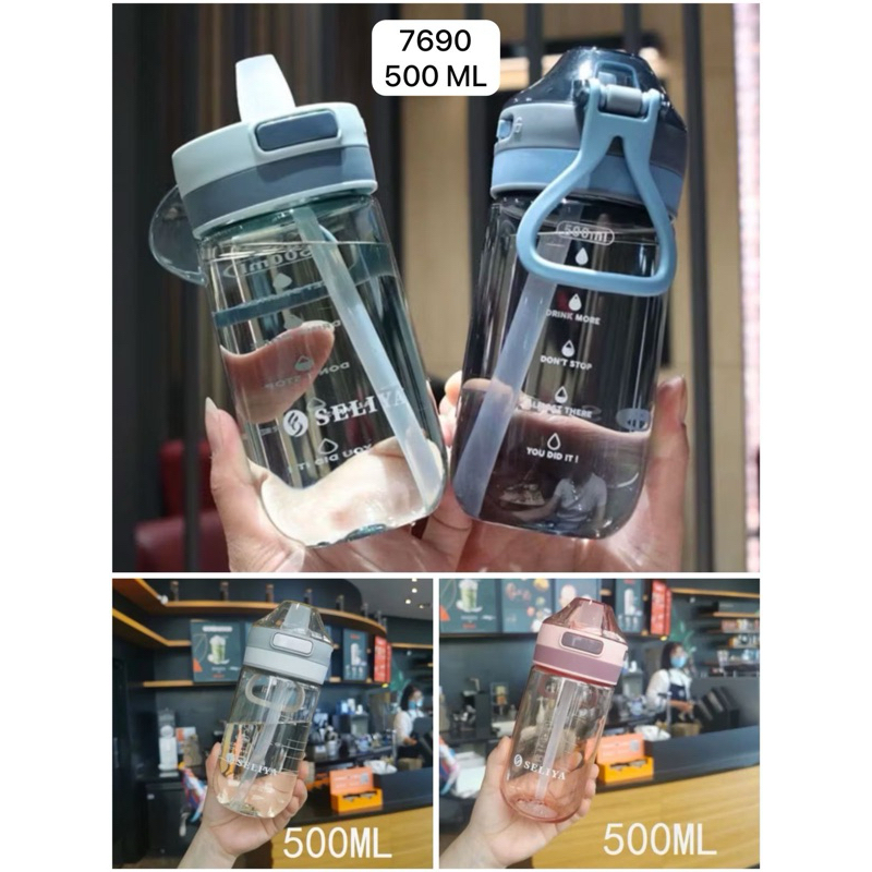 Jual Botol Minum Anak Sekolah Tempat Minum Korea Plastik Tumblr Transparan Botol Air Minum ...