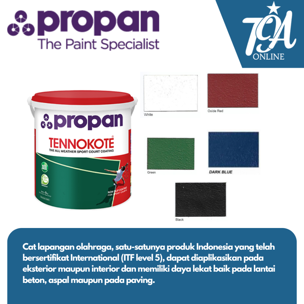 Jual Cat Lapangan Olahraga Propan Tennokote TNK-1000 WA 25 KG | Shopee ...