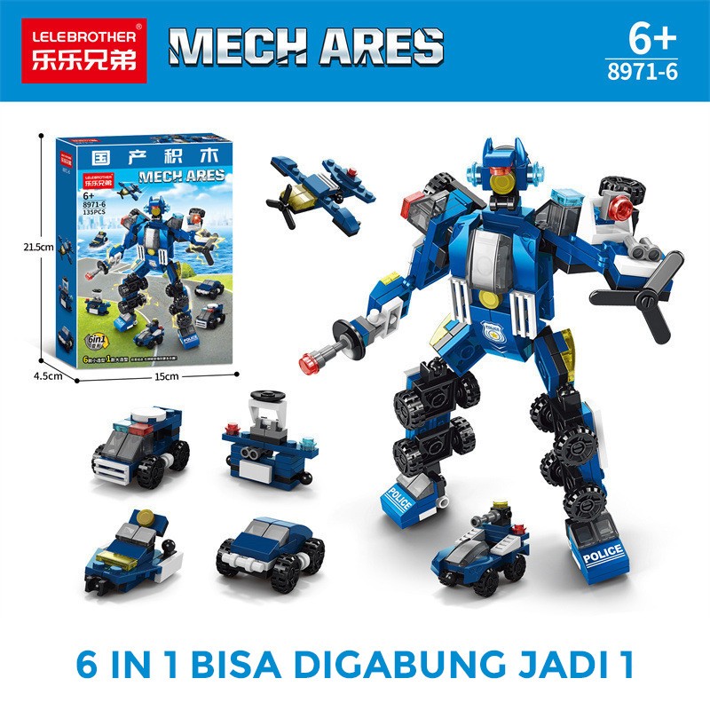Jual Brick 3D Robot Mech Ares 8971-6 Lelebrother | Shopee Indonesia