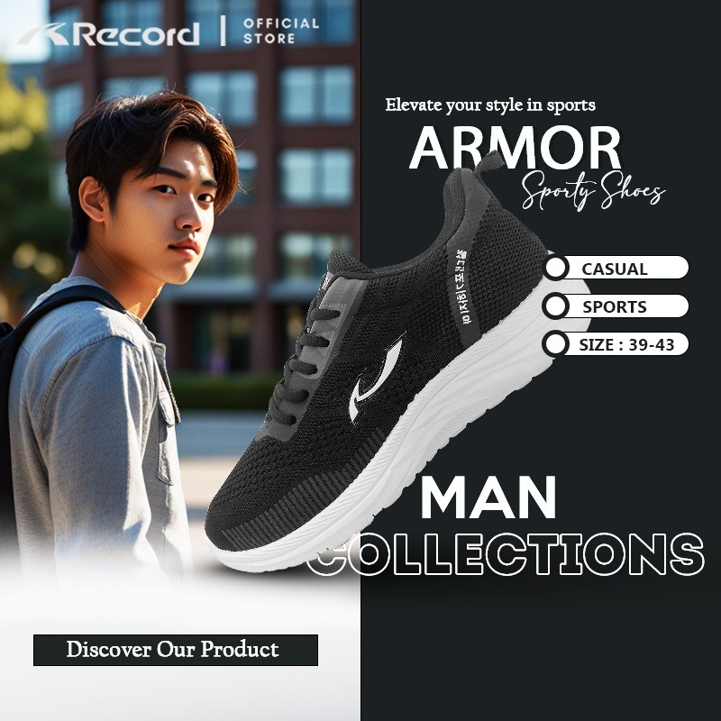 Jual [RECORD SHOES] ARMOR I SNEAKER SMP SMA KULIAH KERJA OLAHRAGA ...