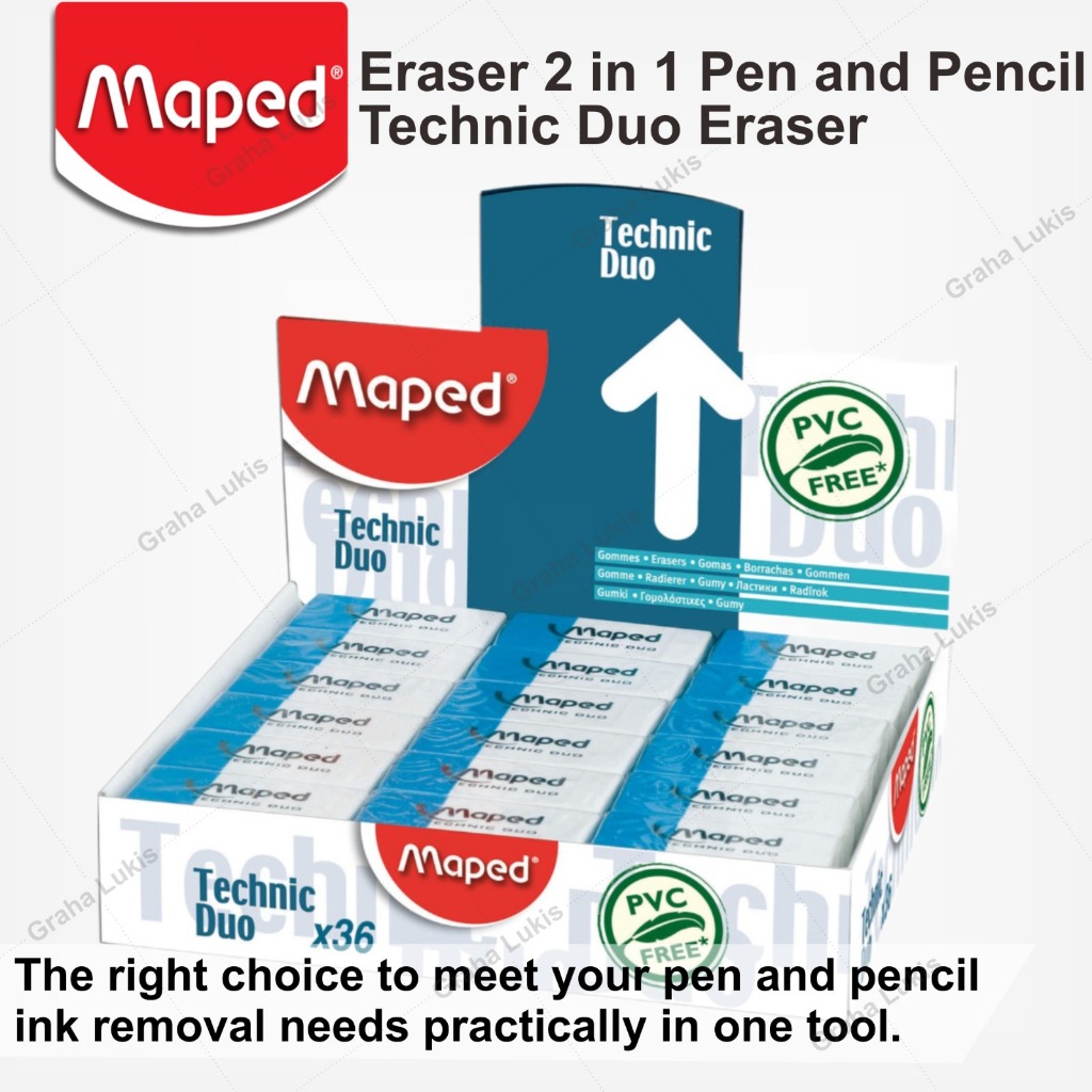 Jual Penghapus Maped 2 in 1 Hapus Tinta Pen dan Pensil Technic Duo ...