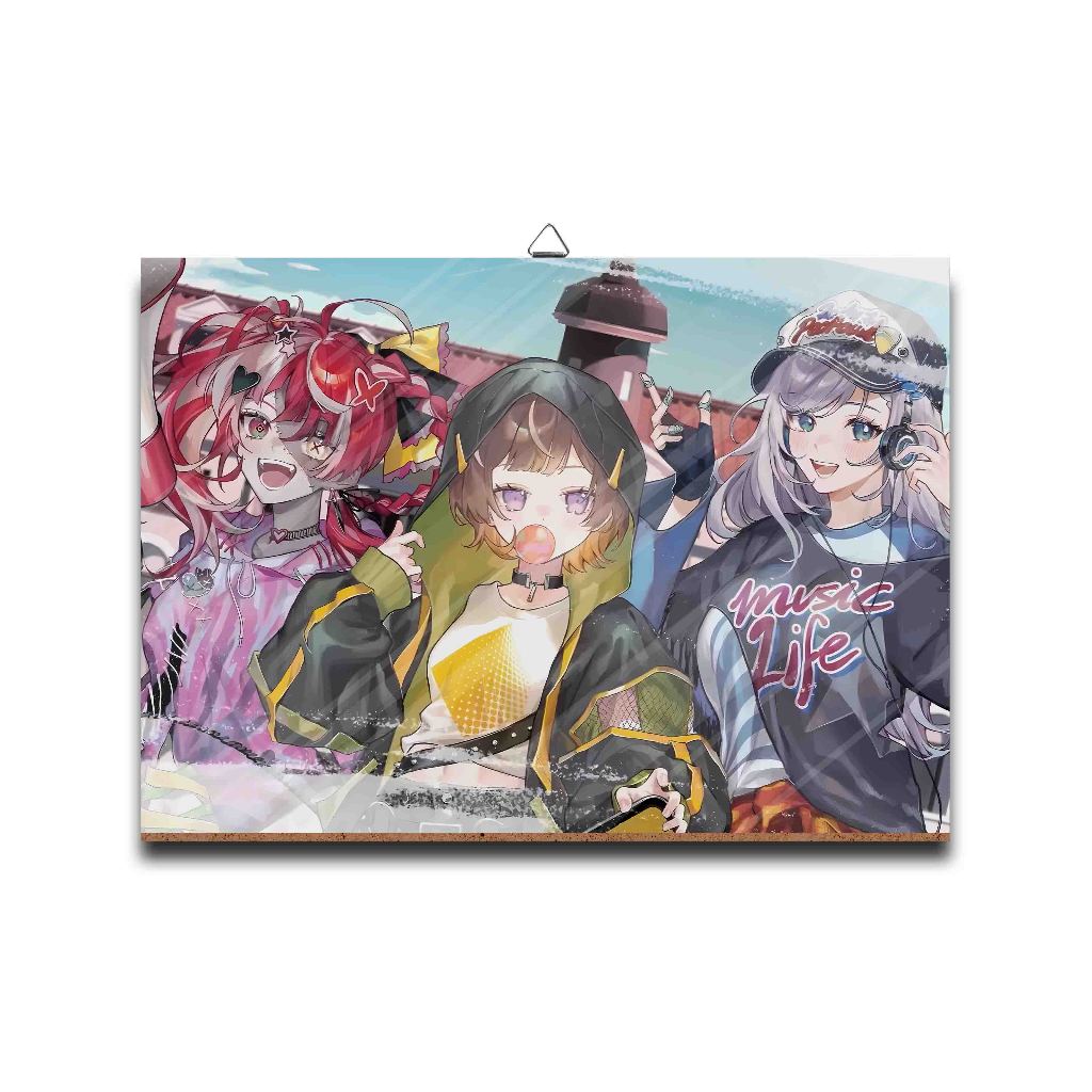 Jual Poster dinding kayu anime vtuber HI STREET TIME HOLORO MEMBER ALT ...