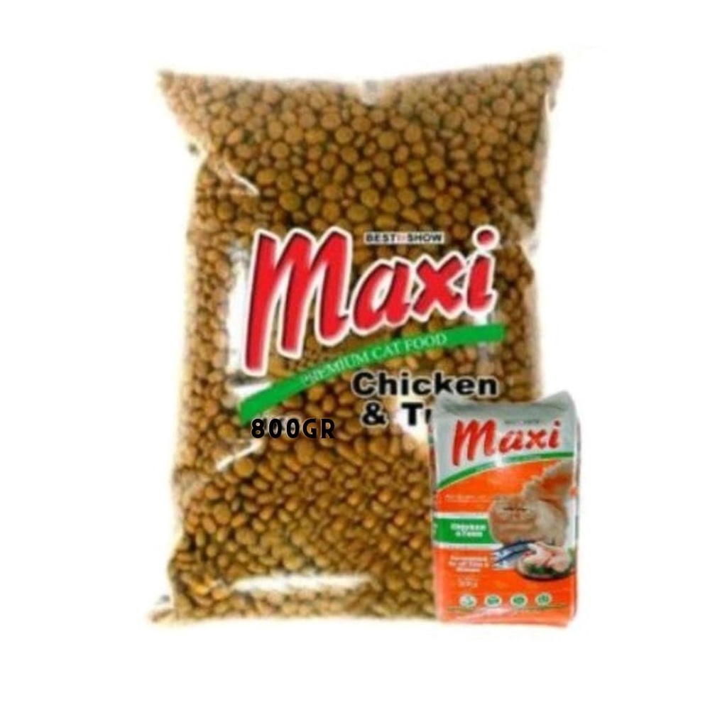 Jual Maxi Cat Food kemasan Repack 900gr all stage , all breed rasa ...