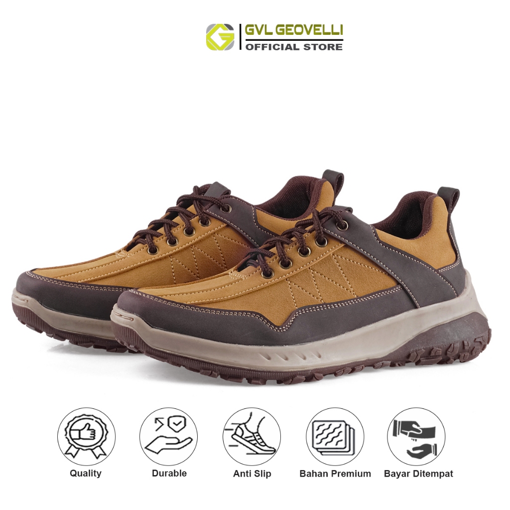 Jual Gvl Geovelli G2122 Gentsy Tan Brown | Sepatu Pria Kasual Formal ...