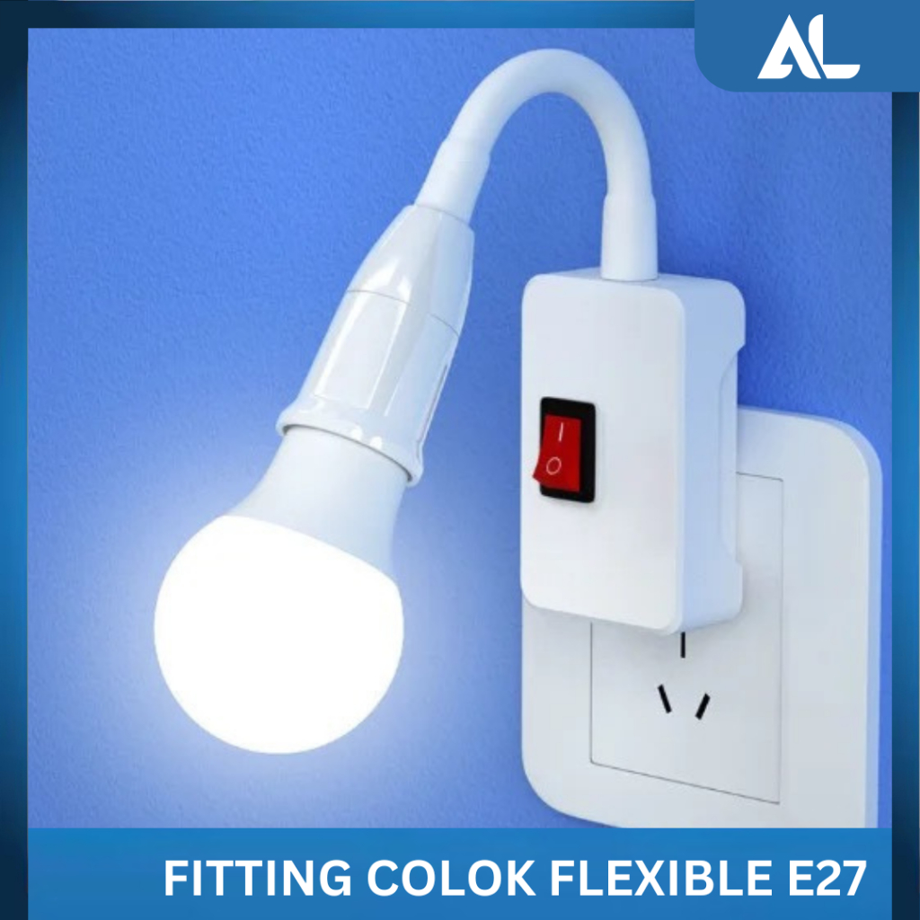 Jual FITTING LAMPU COLOK FLEXIBLE E27 / FITTING COLOK LAMPU TIDUR ...