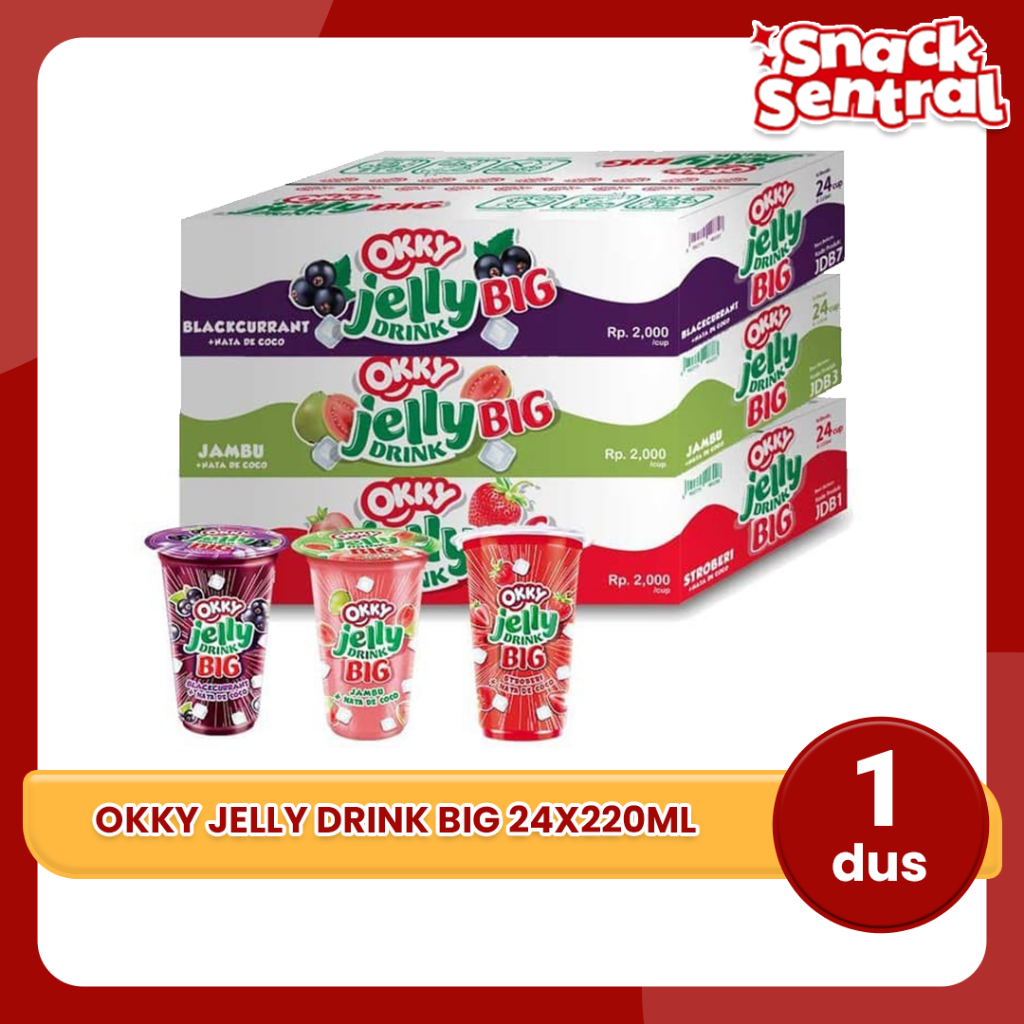 Jual OKKY JELLY DRINK JUMBO BIG 200 ML 1 DUS ISI 24 PCS | Shopee Indonesia