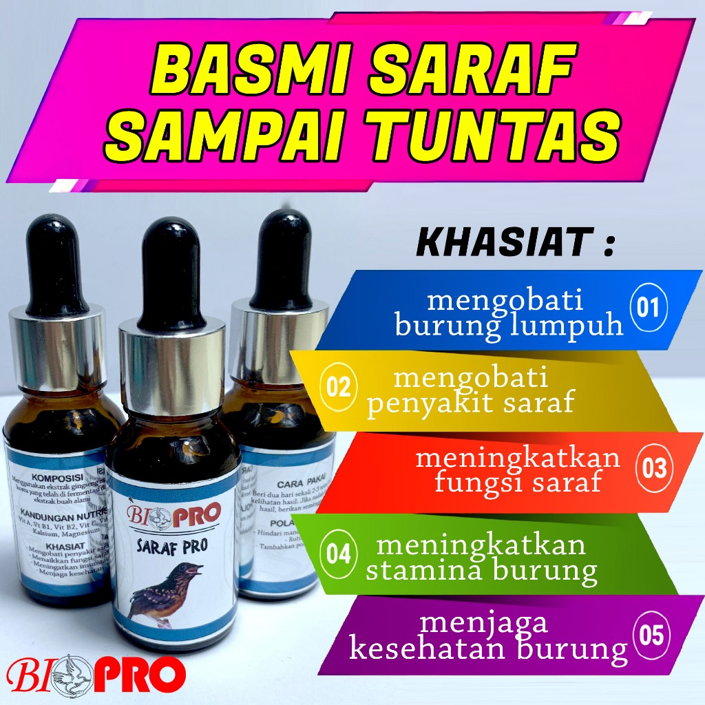 Jual OBAT BURUNG SARAF BIOPRO SARAF PRO PALING AMPUH UNTUK MENGOBATI ...