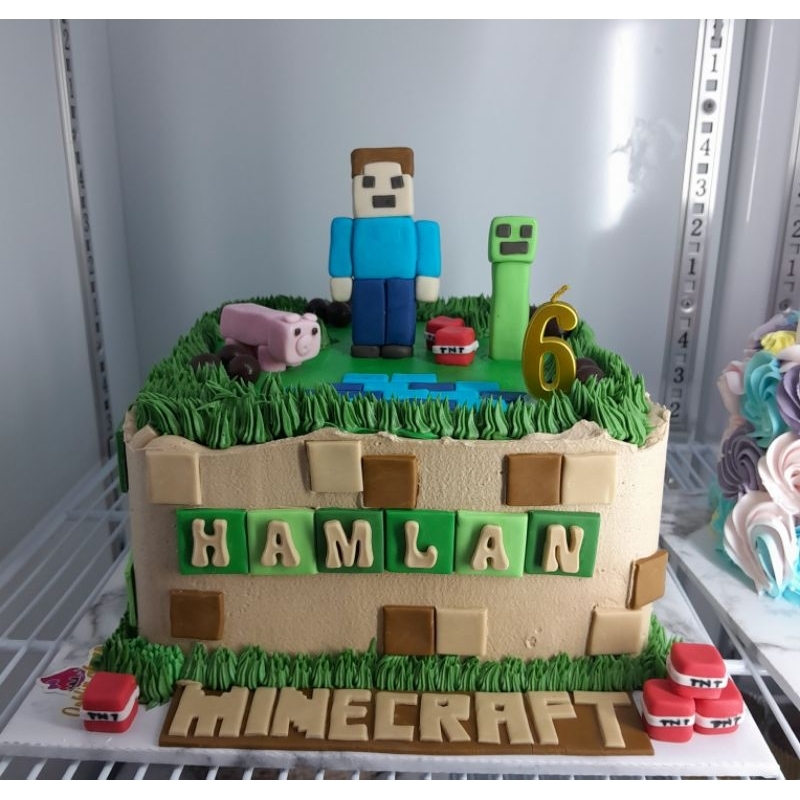 Jual KUE ULANG TAHUN MINECRAFT / MINECRAFT CAKE BIRTHDAY/ KUE ULTAH ...