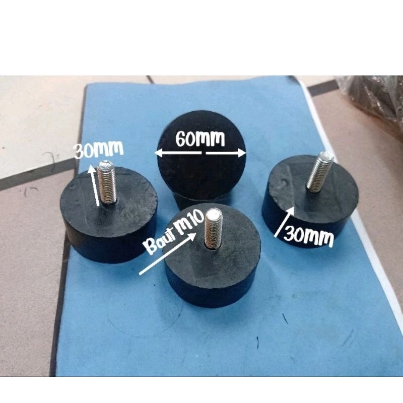 Jual Karet Egine Mounting 60x30 blot 10 mm Alas Dudukan Peredam Getaran ...