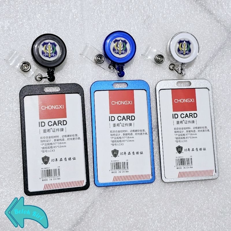 Jual Tempat Kartu Id Card Aluminium + Yoyo Logo Satpam Security ...