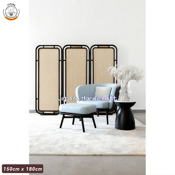 Jual penyekat ruangan rotan | sekat ruangan sliding | divider ruangan ...