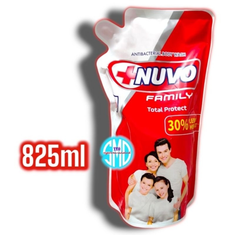 Jual Nuvo Family Body Wash 825 ml Total Protect merah | Shopee Indonesia