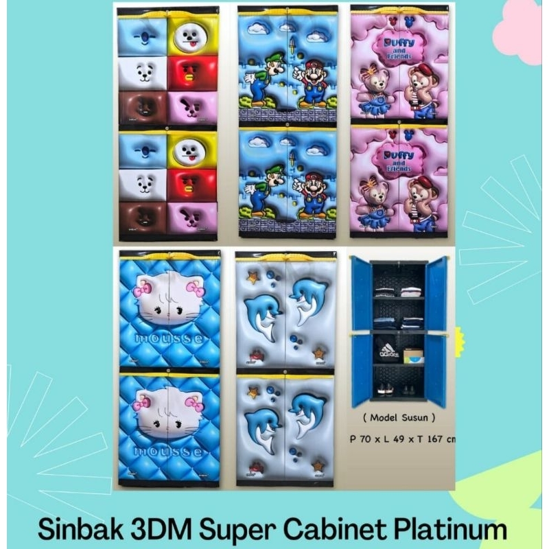 Jual Lemari plastik 3 Dimensi/mouse/duff and friends/dolphin/smiley ...