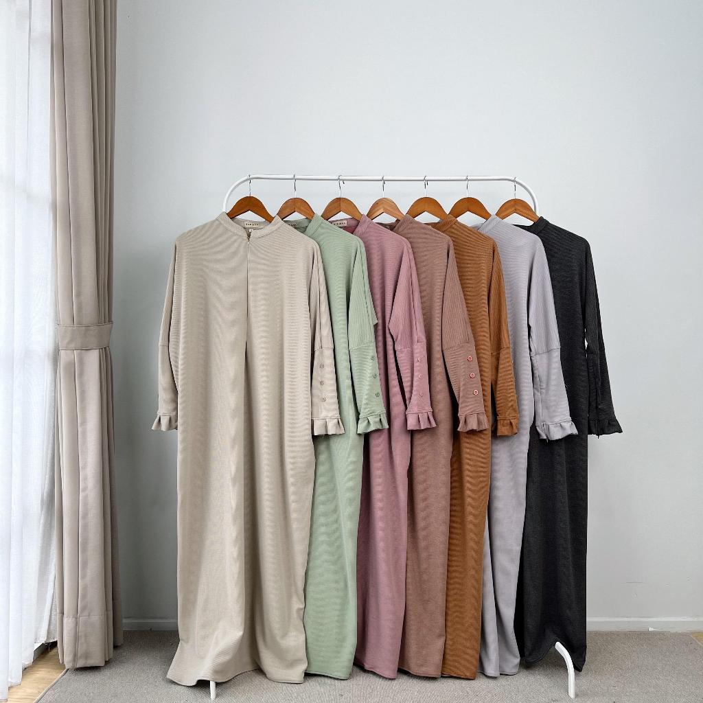 Jual Nadiraa Hijab Mazhirel Dress Knit Size M-L | Shopee Indonesia