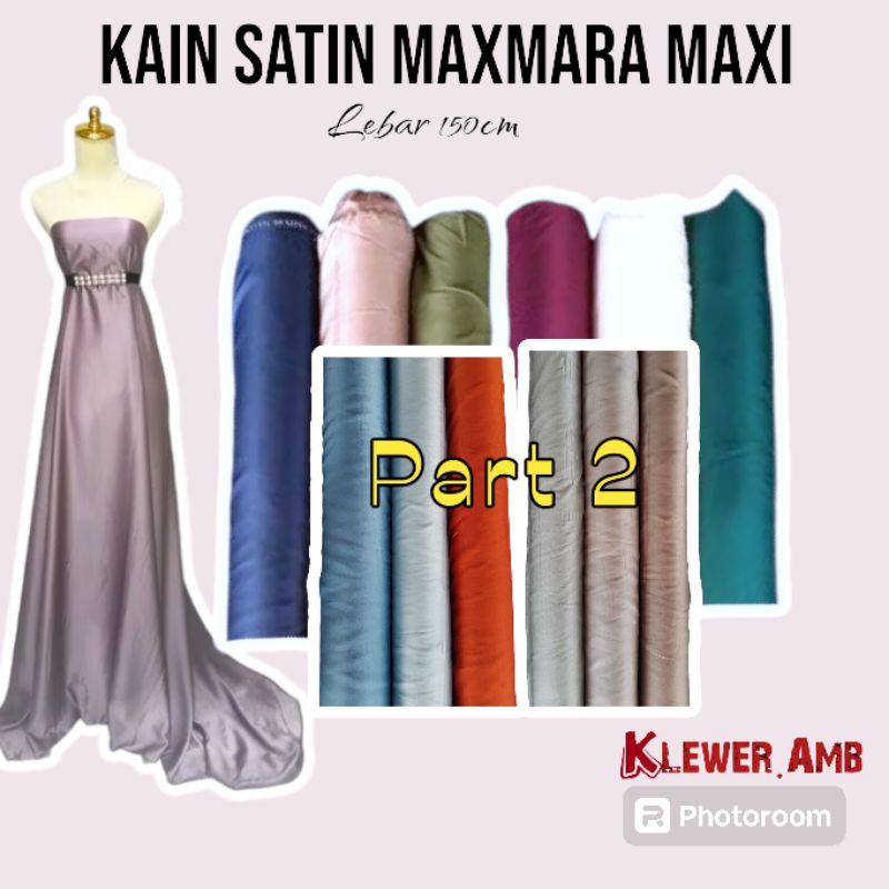 Jual Bahan Kain Satin Maxmara Maxi kain satine sateen saten halus ...