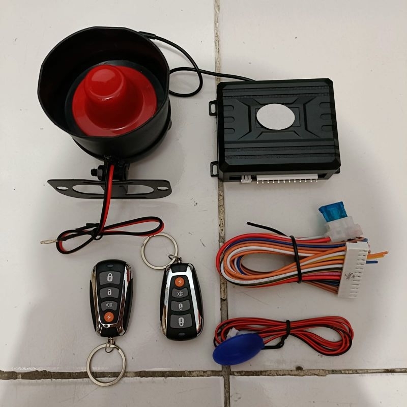 Jual Car Alarm System Security Remote Control Key Button Entry Engine ...