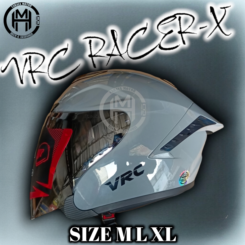 Jual HELM VRC RACER-X SOLID ORIGINAL HALF FACE SINGLE VISOR | Shopee ...