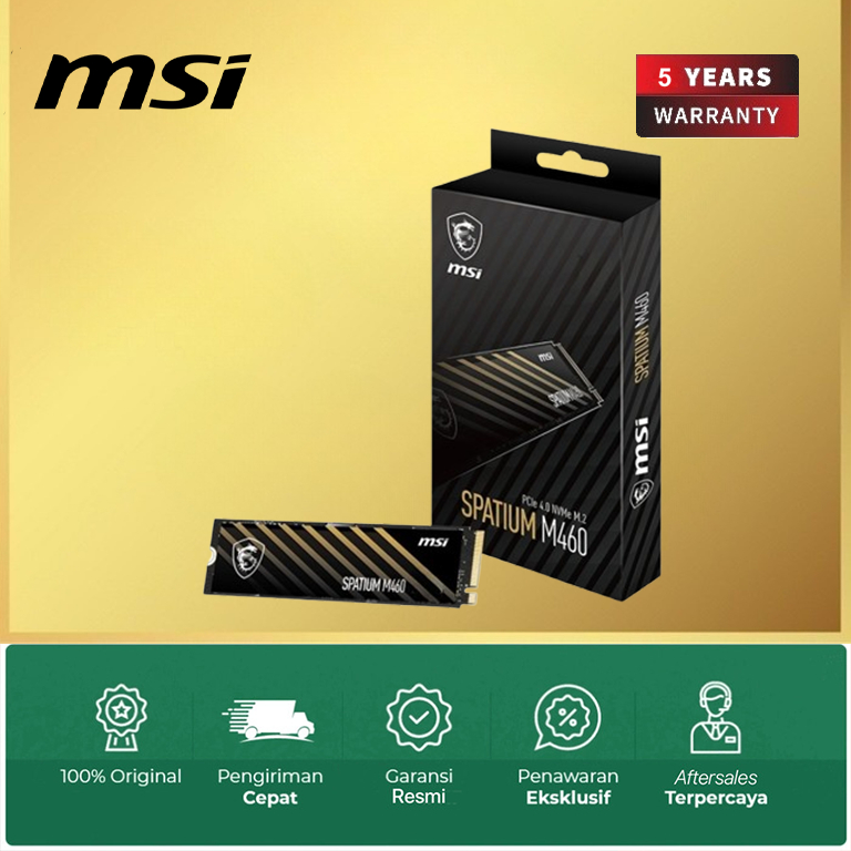 Jual SSD MSI SPATIUM M460 PCIe 4.0 NVMe M.2 1TB | Shopee Indonesia