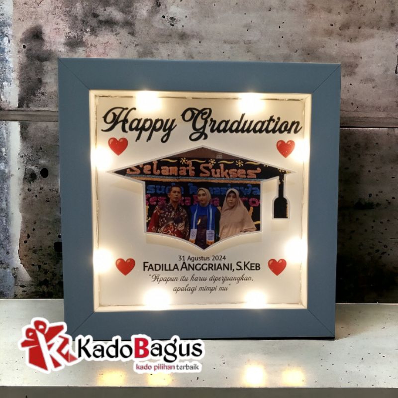 Jual KADO CUSTOM FRAME 3D + LAMPU (TOGA FOTO FRAME) | Shopee Indonesia