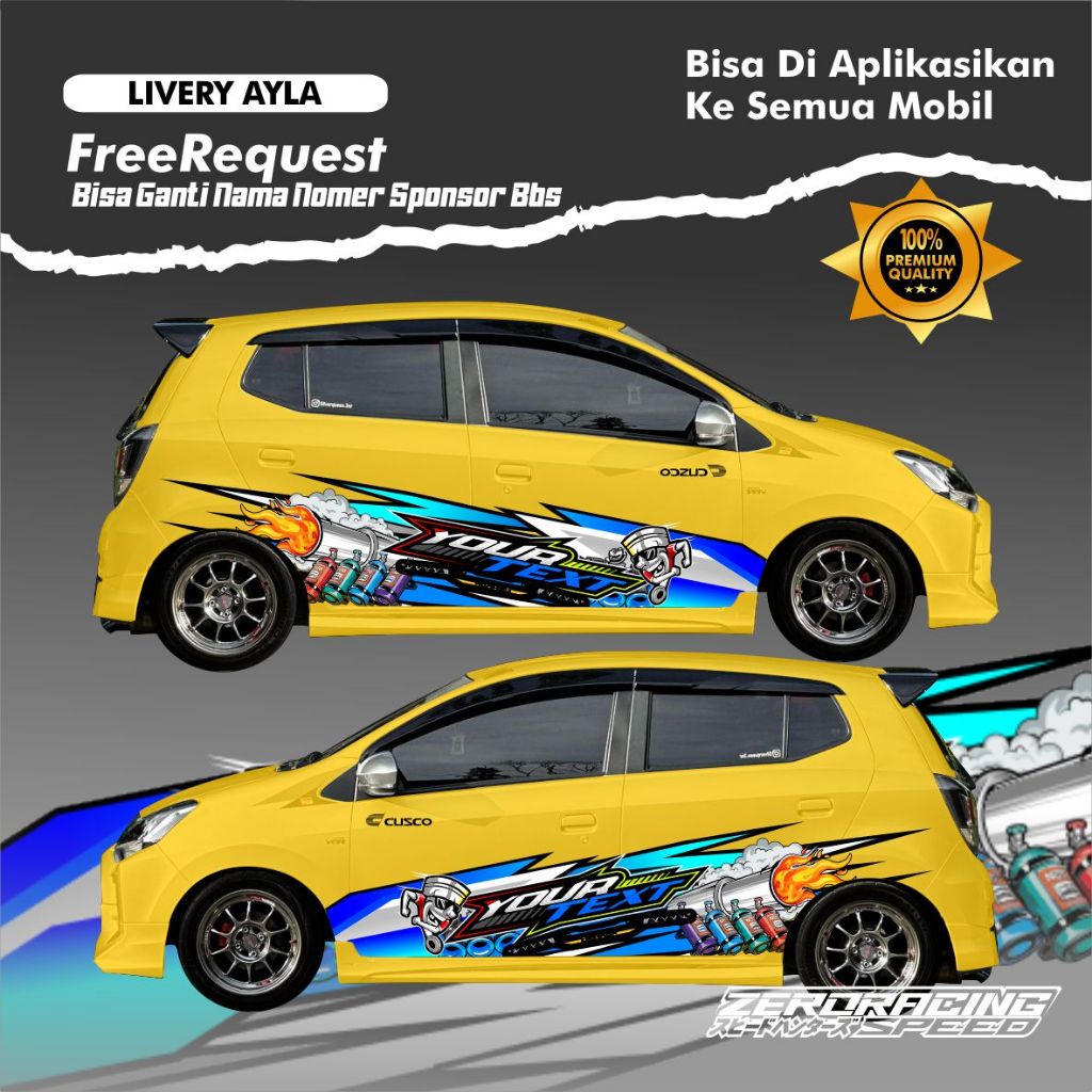 Jual STIKER MOBIL AYLA ,AGYA ,JAZZ RS STIKER MOBIL YARIS STIKER AYLA ...