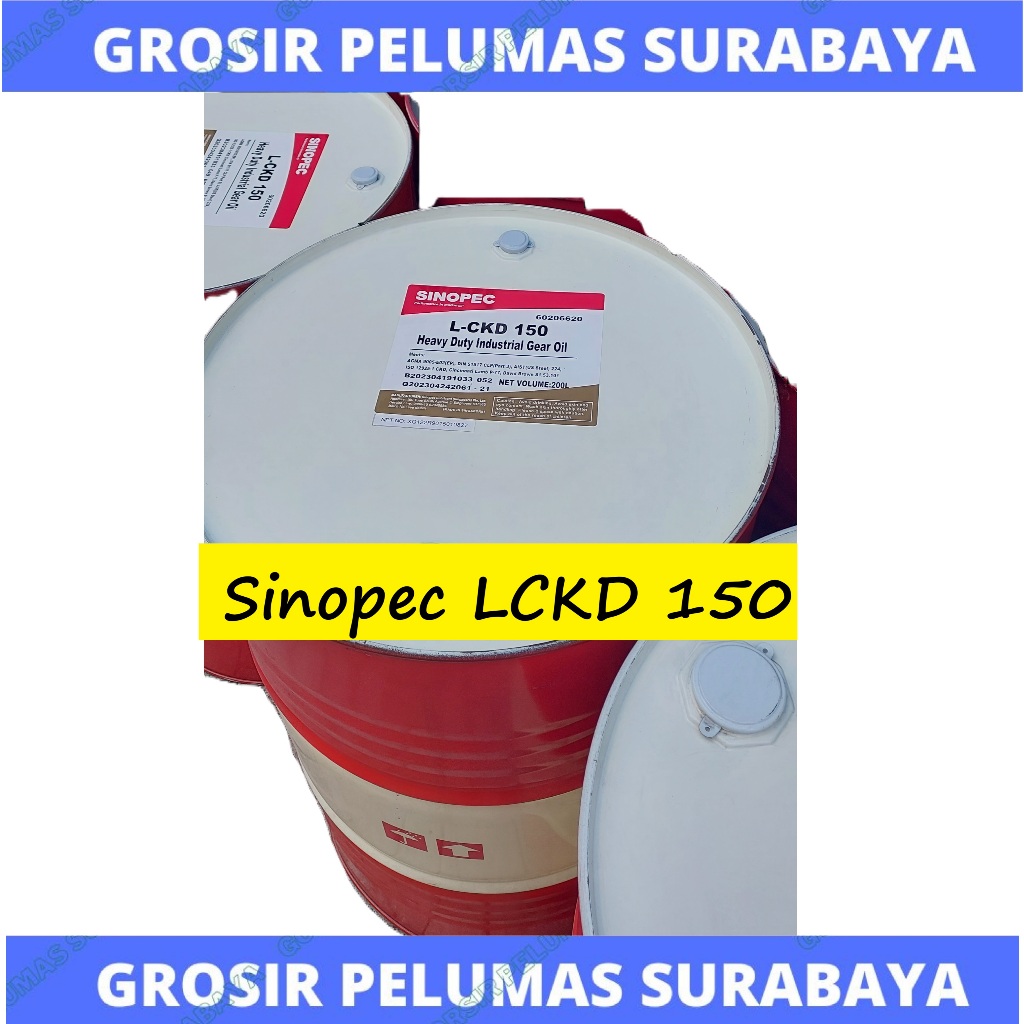 Jual Asli oli SINOPEC L CKD 150 DRUM Gear Box Heavy Duty industrial Gear oil iso vg 150 SINOPEC ...