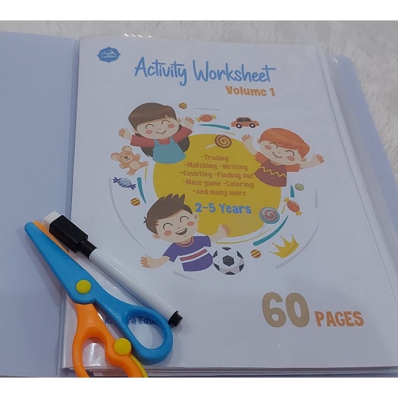 Jual Buku aktivitas pertamaku worksheet 60 pages untuk pra Tk dan Paud ...