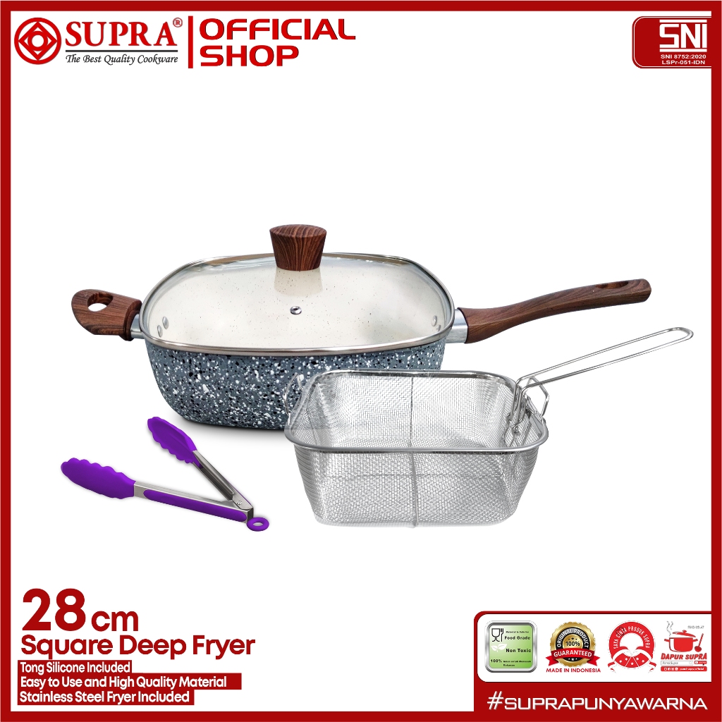 Jual SUPRA Panci Multifungsi Penggorengan Anti Lengket Square Deep ...