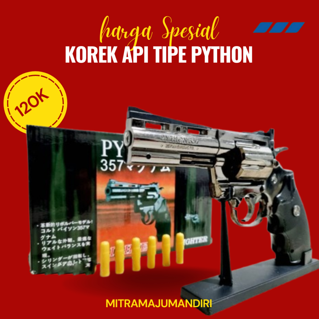 Jual Korek Python 357 Bara Jet Las Gas Pemantik - BESAR | Shopee Indonesia