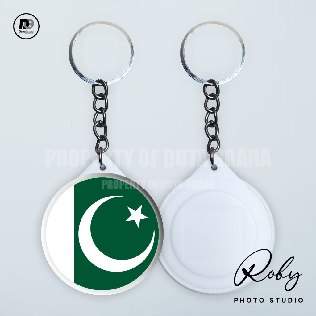 Jual [KEYRING PRESS] BENDERA NEGARA PAKISTAN Gantungan Kunci Keychain ...