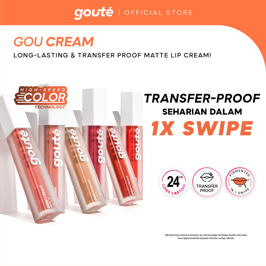 Jual gouté Goucream - Transfer Proof Matte Lip Cream │ Long-lasting up ...