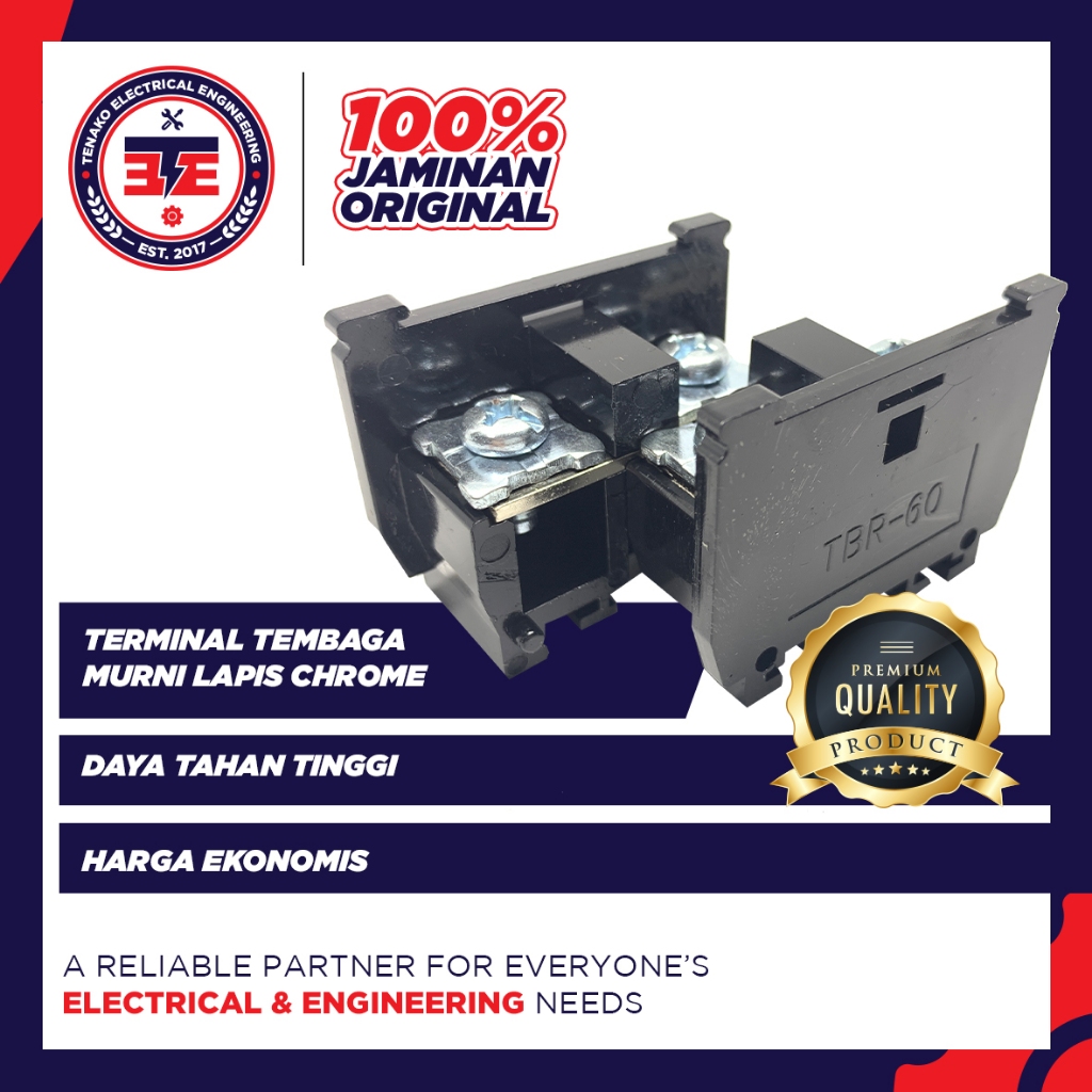 Jual Terminal Block 60 Ampere TBR-60 / CBR-60 Terminal Blok 60A TBR60 ...
