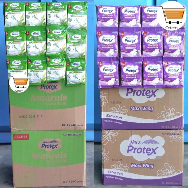 Jual HERS PROTEX MAXI WING RENTENGAN 1 DUS | 240 PCS | UNGU | HIJAU ...