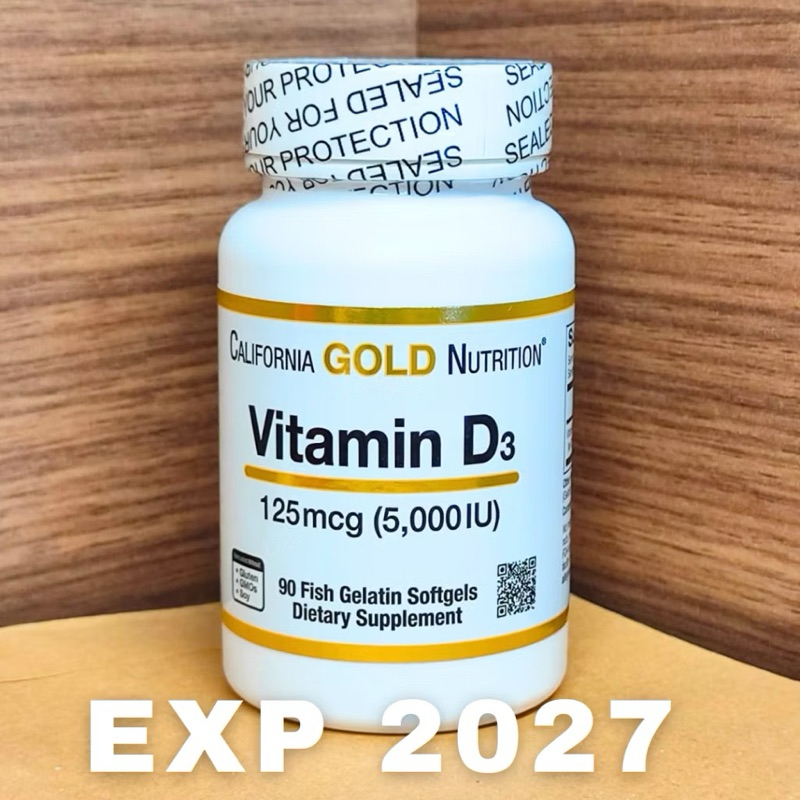 Jual California Gold Nutrition Vitamin D3 125mcg 5000 IU 90 Softgels ...