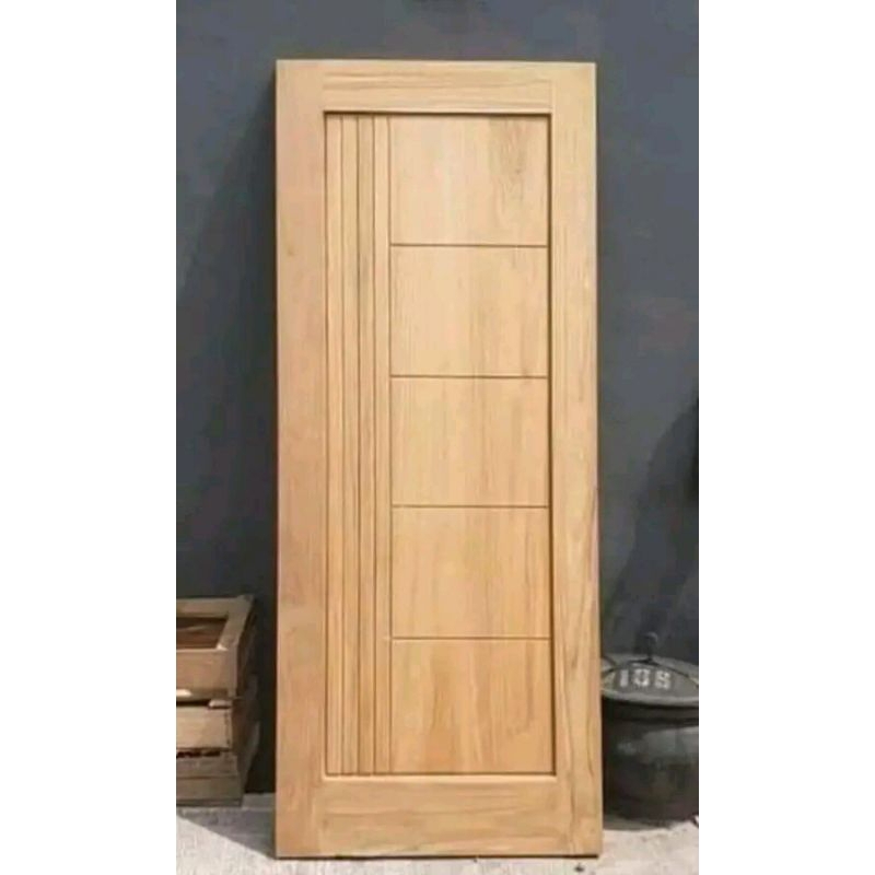 Jual pintu minimalis klasik dari bahan kayu jati putih/gamelina ...