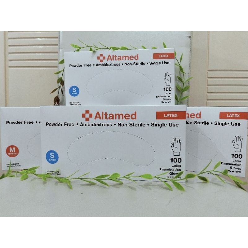 Jual Sarung Tangan Handscoon Latex POWDER FREE Altamed | Shopee Indonesia