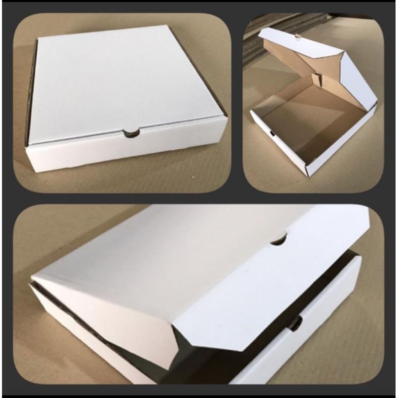 Jual 30x30x5 cm box pizza putih kemasan karton kotak kardus kemeja dus ...