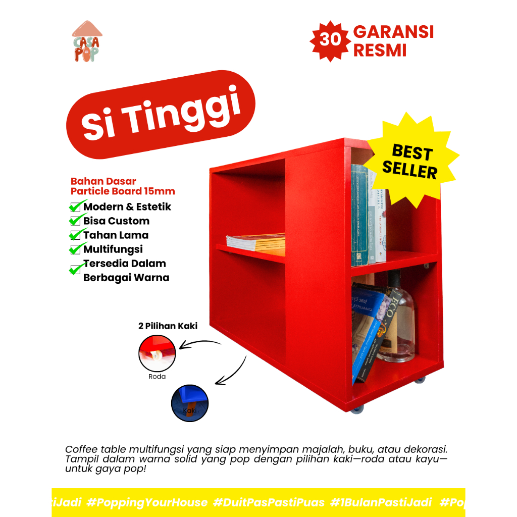 Jual Nakas Coffee Table Si Tinggi 65x35x60 Casa Pop Aesthetic Murah ...