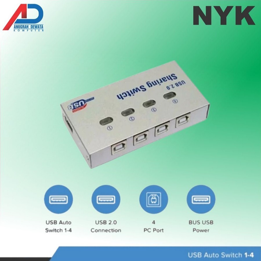 Jual USB AUTO SWITCH SHARING PRINTER NYK | Shopee Indonesia