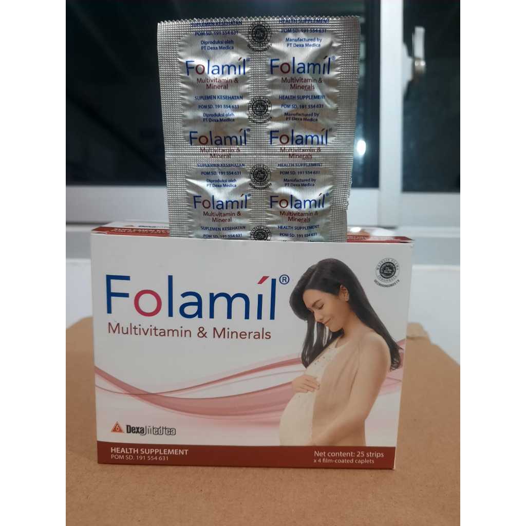 Jual Folamil Strip isi 4 tablet - Suplemen Multivitamin Mineral Nutrisi ...