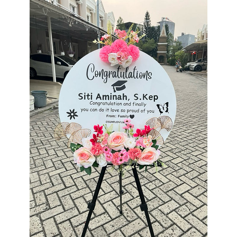 Jual Papan Bunga Akrilik Kado Grand Opening Standing Akrilik Hadiah ...