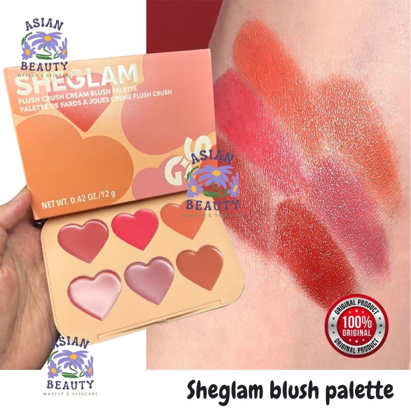 Jual [100% ORI] blush SHEGLAM flush crush cream palette | Shopee Indonesia