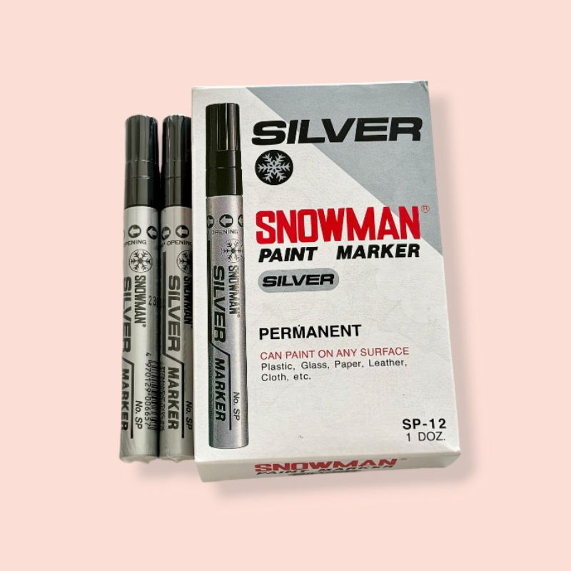 Jual [ECER] SPIDOL SNOWMAN SILVER BESAR | SPIDOL PERMANEN SILVER ...
