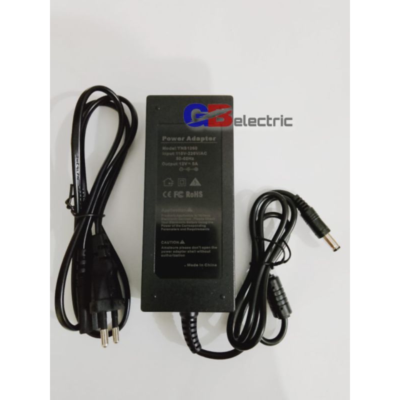 Jual adaptor 12v 5a dengan indikator led bentuk kotak panjang | Shopee ...