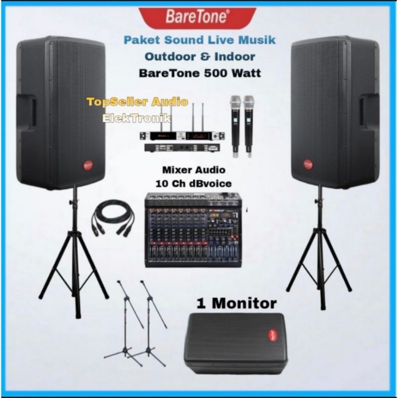 Jual Paket Sound System Live Musik Outdoor - Indoor Speaker BareTone 15 ...
