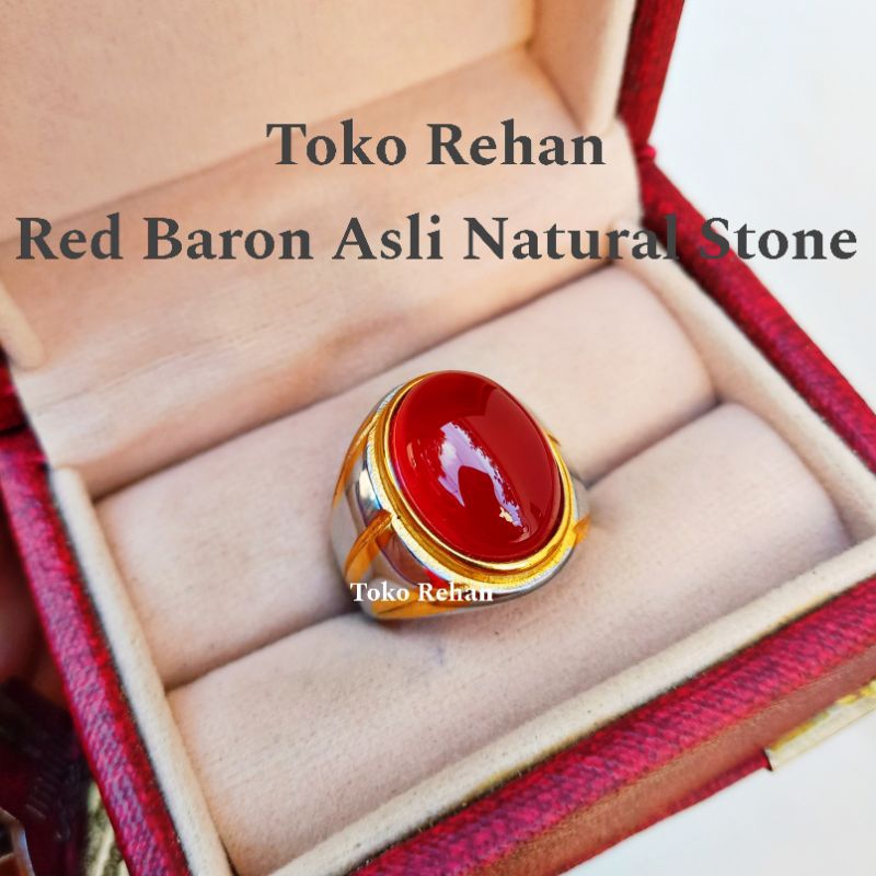 Jual Cincin Batu Red Baron Asli Batu Alam | Shopee Indonesia