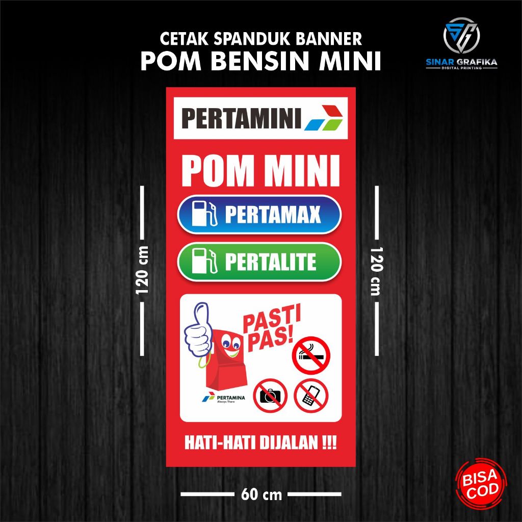 Jual Spanduk Banner Pertamini / Pom Mini / ukuran 120x60 cm | Shopee Indonesia