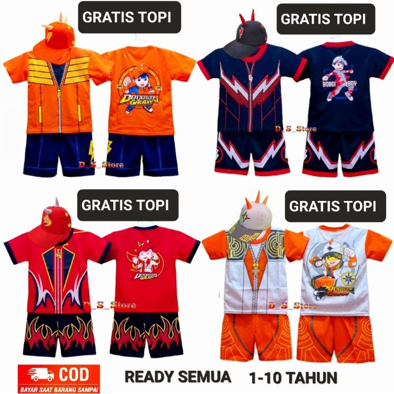 Jual BAJU SETELAN BOBOIBOY KOSTUM ANAK LAKI LAKI SOLAR/ORI/API ...