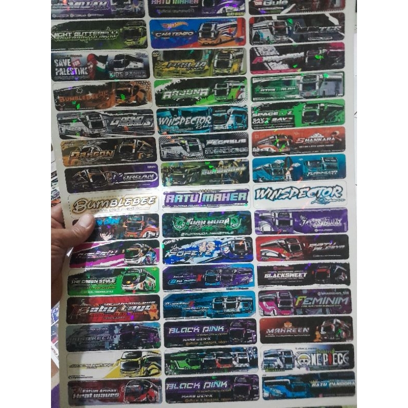 Jual STIKER LOGO BUS BASURI PREMIUM 1 LEMBAR ISI 45 PCS ANTI AIR ...