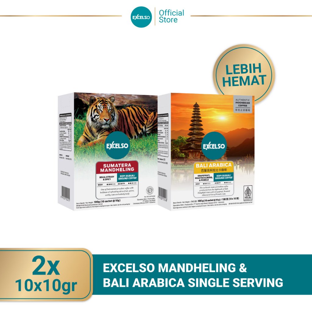Jual Excelso Kopi Mandheling & Bali Arabica Single Serving | Shopee ...